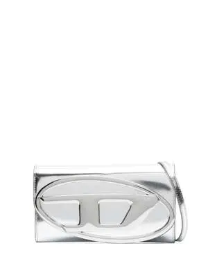 DIESEL® Long Xxl Zipped Leather Wallet Silver