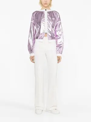 TOM FORD Metallic Cropped Bomber Jacket