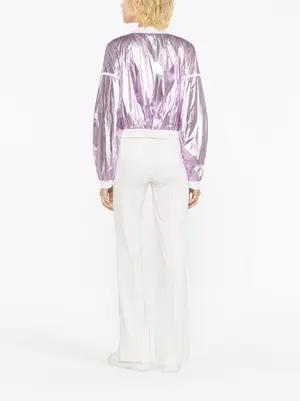 TOM FORD Metallic Cropped Bomber Jacket