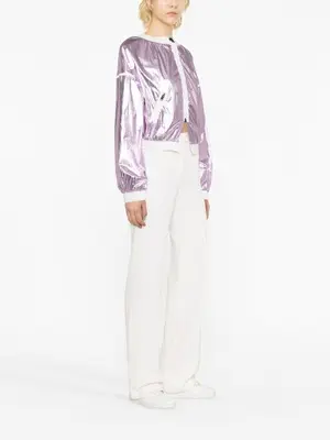 TOM FORD Metallic Cropped Bomber Jacket