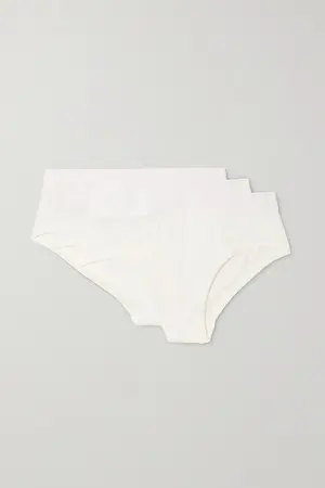 CDLP Net Sustain Set Of Three Stretch-tencel Lyocell Briefs - White