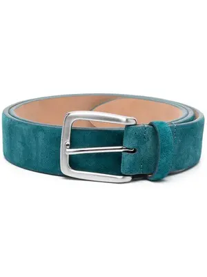 MOORER Suede Leather Belt - Blue