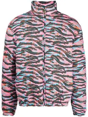 ERL Camouflage Jacquard Padded Jacket - Pink