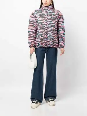 ERL Camouflage Jacquard Padded Jacket - Pink