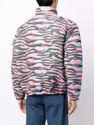 ERL Camouflage Jacquard Padded Jacket - Pink