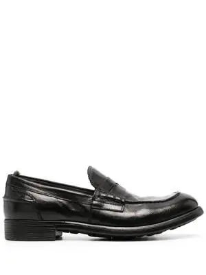 Officine Creative Penny-slot Leather Loafers - Black