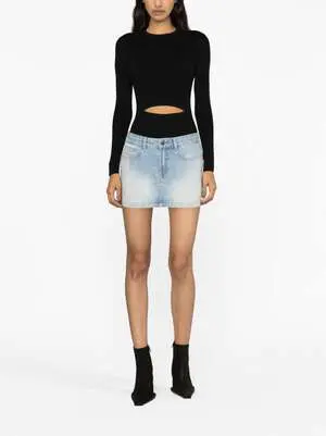 DIESEL® M-peris Cut-out Knitted Top - Black