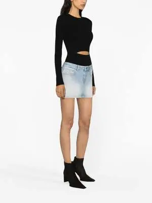 DIESEL® M-peris Cut-out Knitted Top - Black