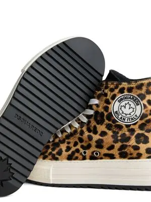 Dsquared2 Leopard-print High-top Sneakers