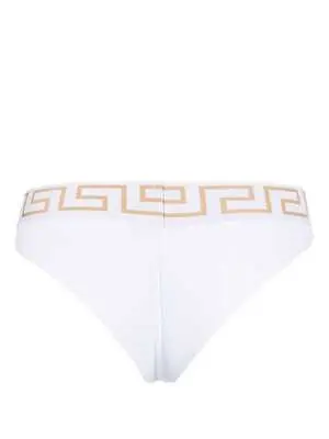 Versace Greca Border Briefs - White