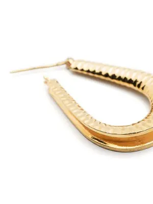 Annelise Michelson Ellipse Hammered Hoop Earrings