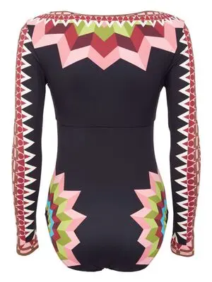 La DoubleJ Sunset Geometric-print One-piece