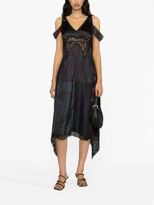 MARINE SERRE Regenerated Patchwork Midi Dress