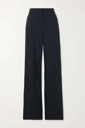 THE ROW Delton Pleated Wool Pants - Navy