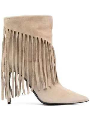Pinko 120mm Fringe-detail Ankle Boots