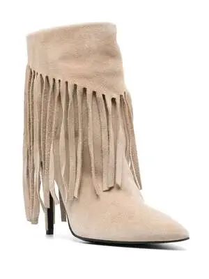 Pinko 120mm Fringe-detail Ankle Boots