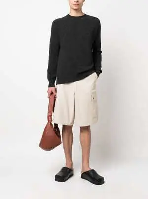 JIL SANDER Fine-knit Wool-cashmere Jumper - Grey