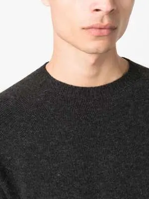 JIL SANDER Fine-knit Wool-cashmere Jumper - Grey
