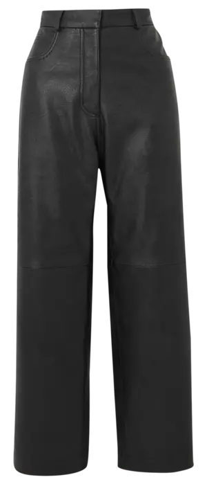 Stella McCartney Net Sustain Vegetarian Leather Straight-leg Trousers - Black