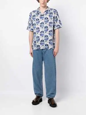 GMBH Graphic-print Short-sleeve Shirt - Blue