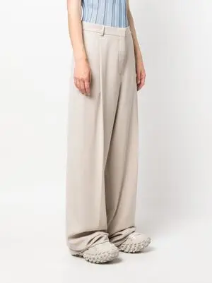 BOTTER Pleated Wide Leg Trousers - Neutrals