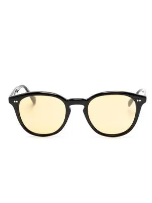 Oliver Spencer Desmon Round-frame Sunglasses - Black