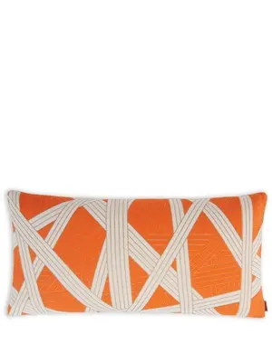 Missoni Nastri Geometric-print Cushion - Orange