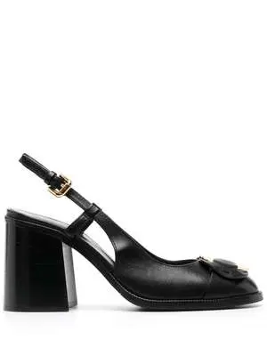 See By Chloé 90mm Logo-engraved Slingback Pumps