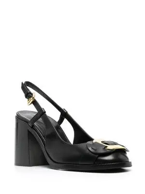 See By Chloé 90mm Logo-engraved Slingback Pumps