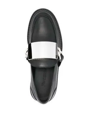 JW Anderson Logo-engraved Leather Loafers