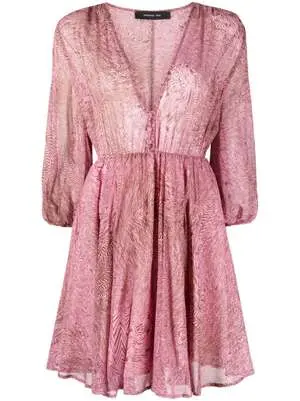 Federica Tosi Abstract-print Dress - Pink