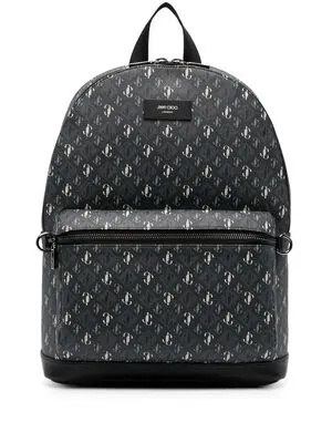 Jimmy Choo Wilmer Monogram-Pattern Backpack In Grey - 40% Off