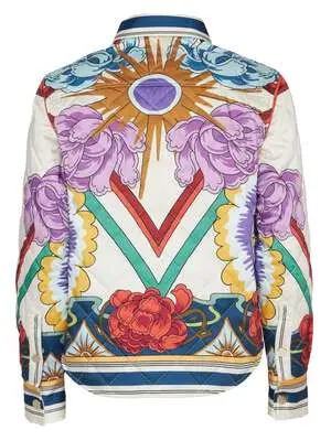 La DoubleJ Edie Quilted Floral-print Jacket - White