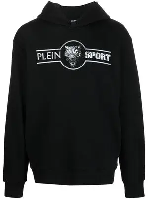 PLEIN SPORT Chrome Scratch Edition Hoodie - Black
