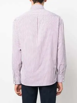 Brunello Cucinelli Long-sleeve Striped Cotton Shirt