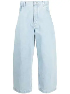 Studio Nicholson Cropped Wide-leg Jeans - Blue