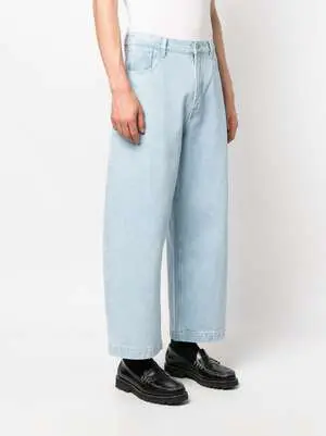 Studio Nicholson Cropped Wide-leg Jeans - Blue