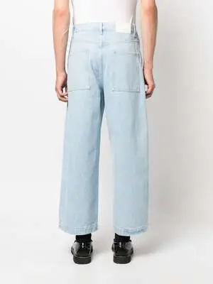 Studio Nicholson Cropped Wide-leg Jeans - Blue