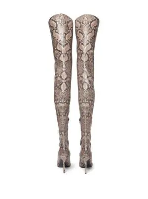 Stella McCartney Python-print Thigh-high Boots