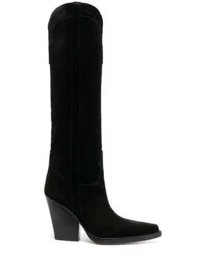Paris Texas 90mm Knee-high Suede Boots