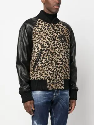 Dsquared2 Leopard-print Bomber Jacket