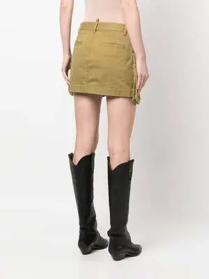 Dsquared2 Cargo-pocket Cotton Miniskirt - Green