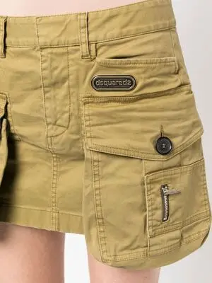 Dsquared2 Cargo-pocket Cotton Miniskirt - Green