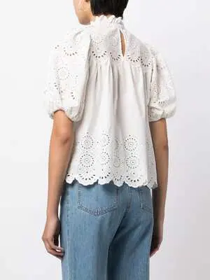 Ulla Johnson Puff-sleeve Cotton Blouse