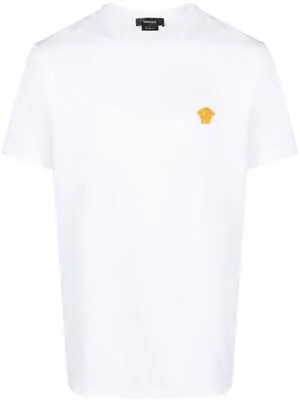 Versace Embroidered Cotton-jersey T-shirt - White