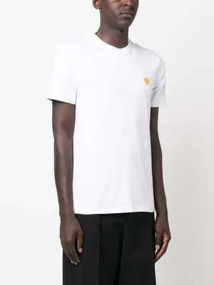 Versace Embroidered Cotton-jersey T-shirt - White