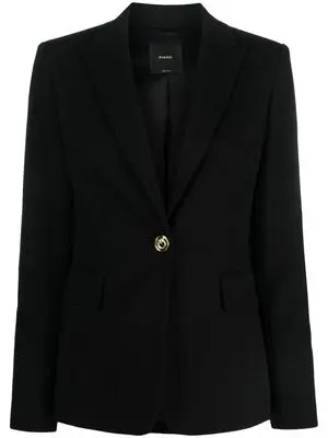Pinko Single-breasted Blazer - Black