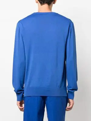Officine Générale Fine-knit Cotton Jumper - Blue