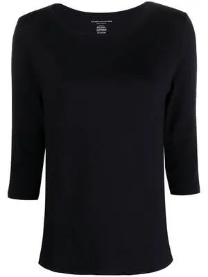 Majestic Filatures Boat-neck Jersey Top - Blue