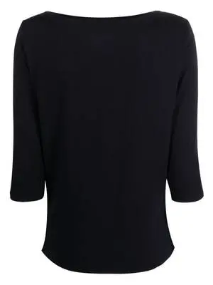 Majestic Filatures Boat-neck Jersey Top - Blue